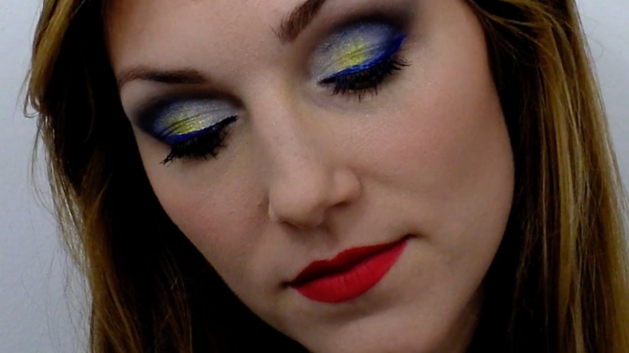 Navy MakeUp Tutorial + Review - YouTube