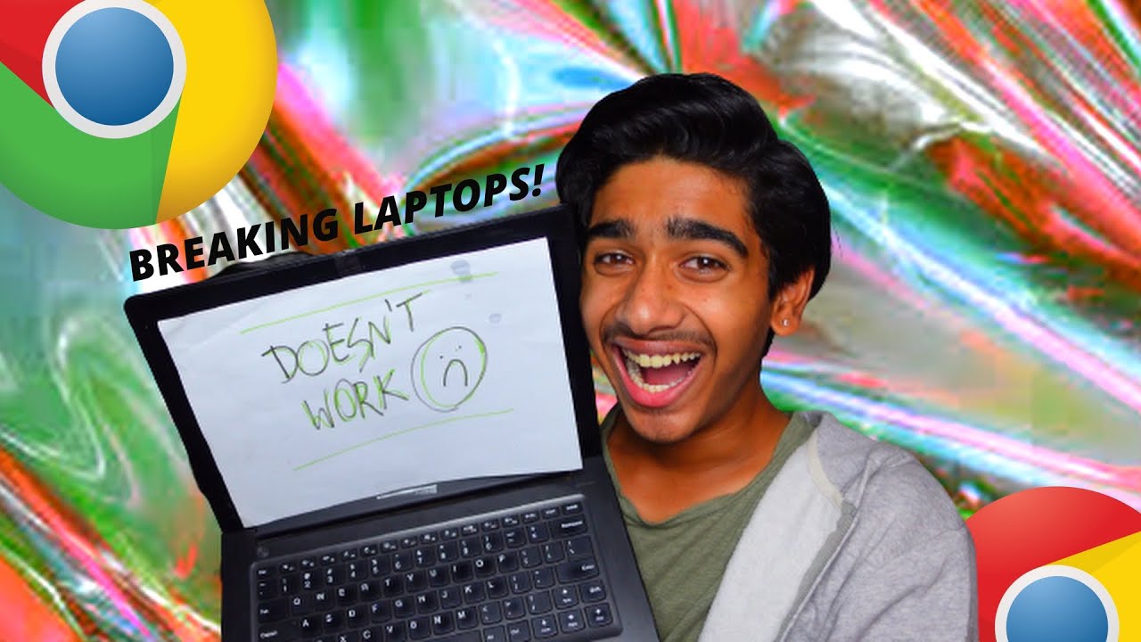 Imagine breaking a laptop... - YouTube