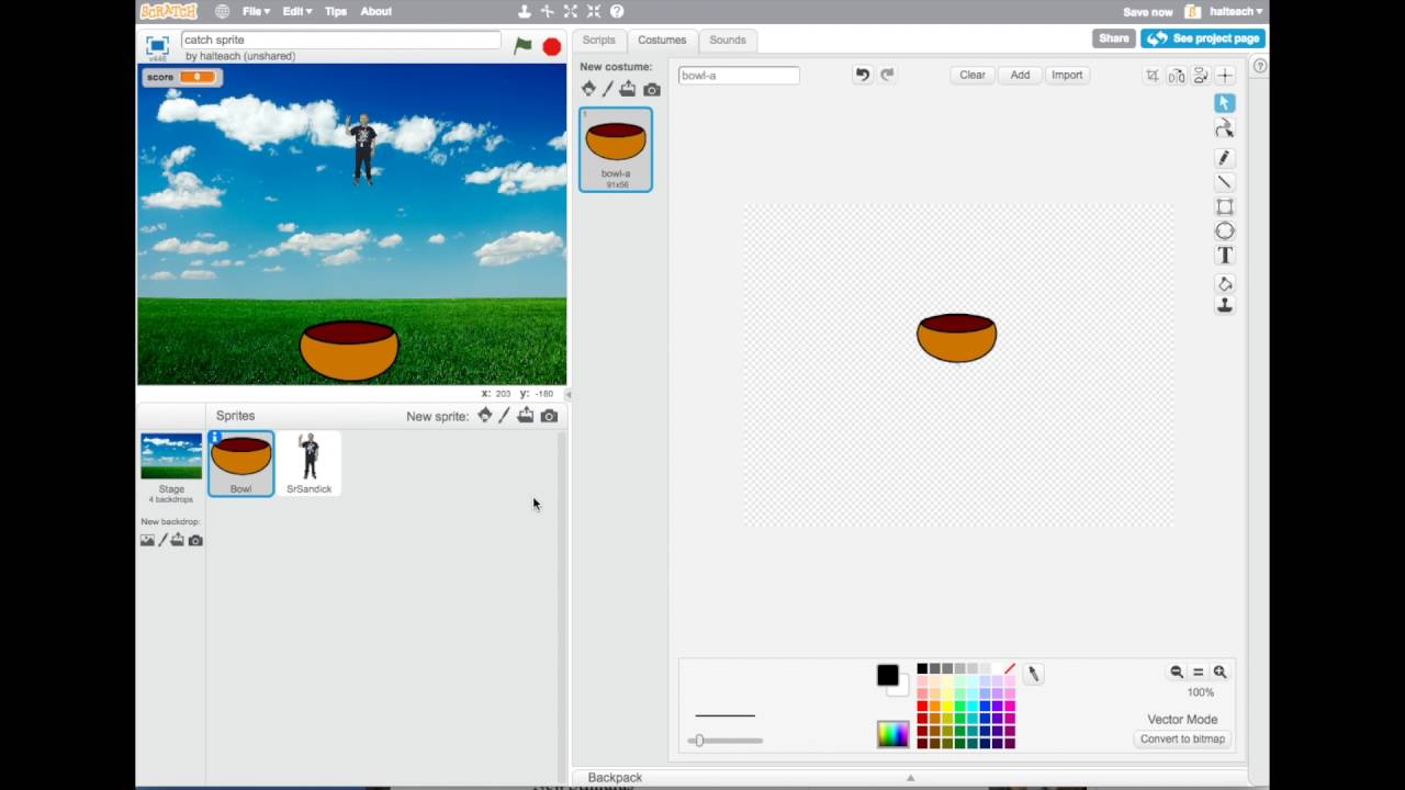 16-05- Adjusting the Center of a Sprite Scratch - YouTube
