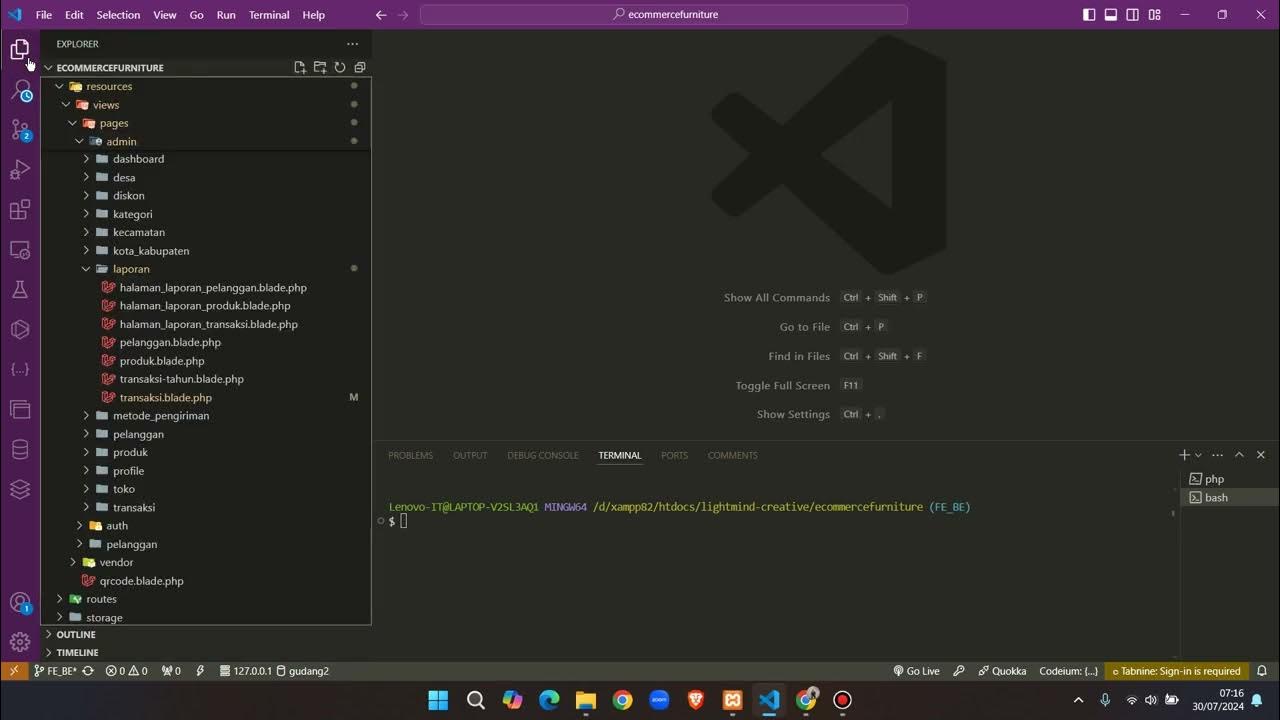 Mencari komponen pada visual studi code - YouTube