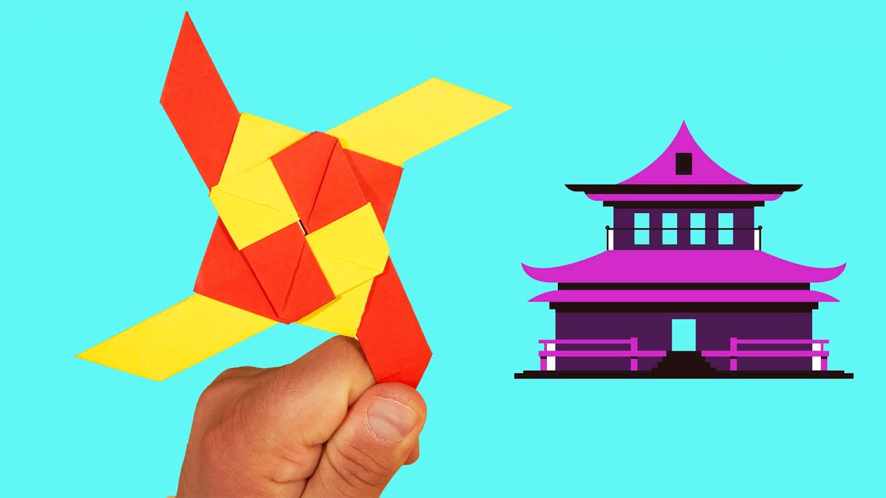 Cum sa faci stea ninja din hartie. Origami Ninja Star Shuriken - YouTube