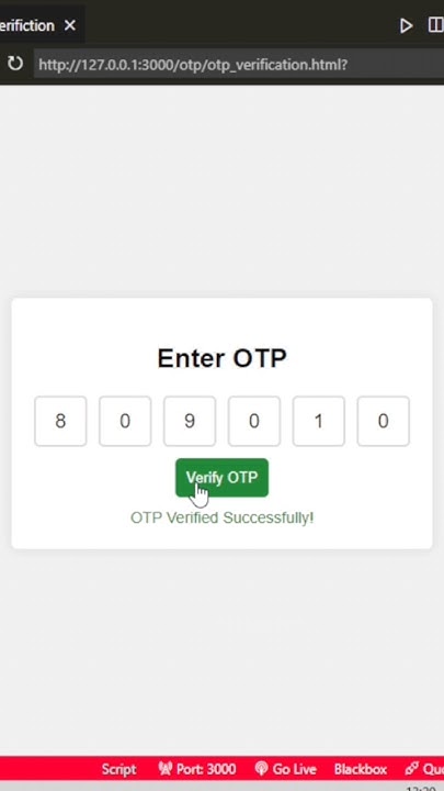Otp Verification System Using Html Css And Javascript Coding Javascript Webdevwithrajeev