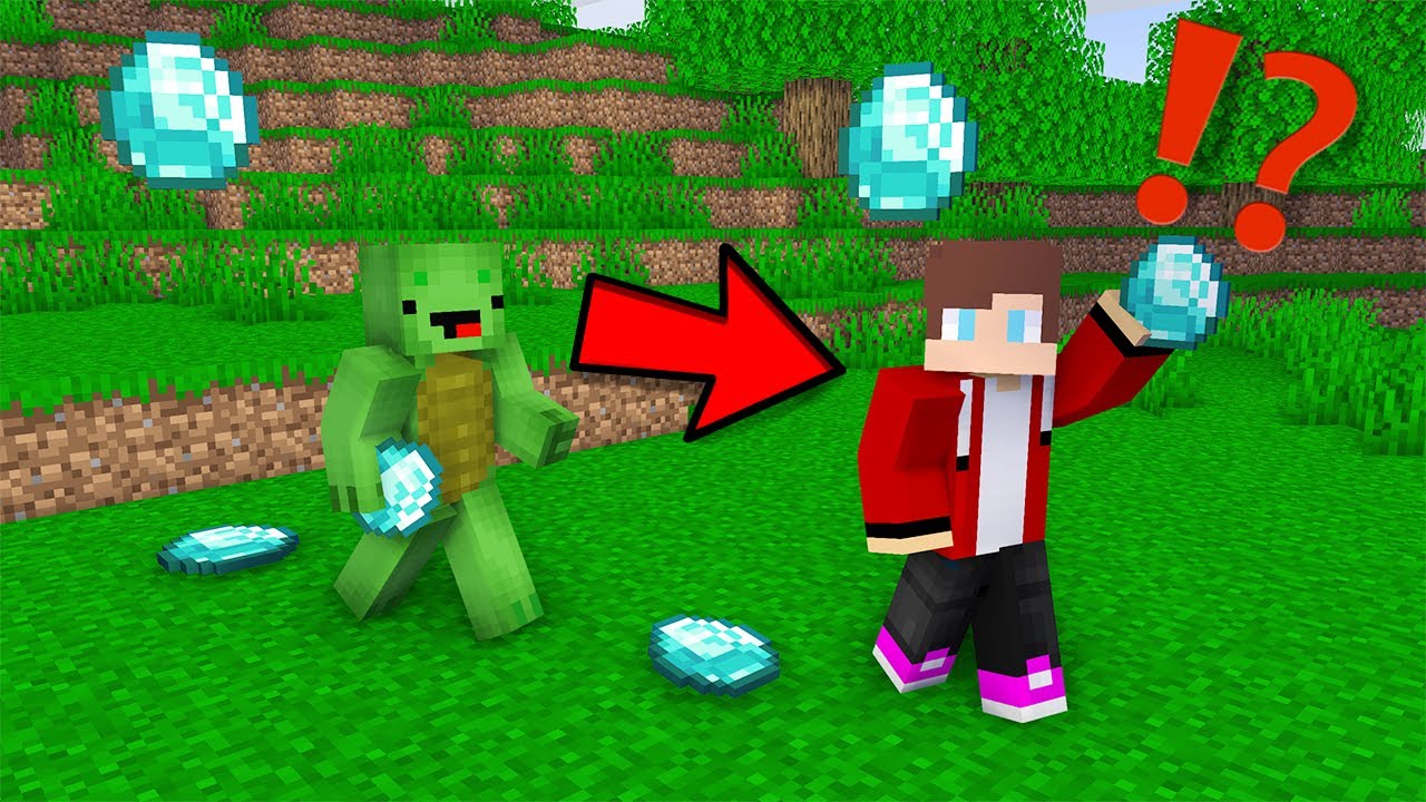 Mikey & JJ vs DIAMOND Rain in Minecraft Challenge - YouTube