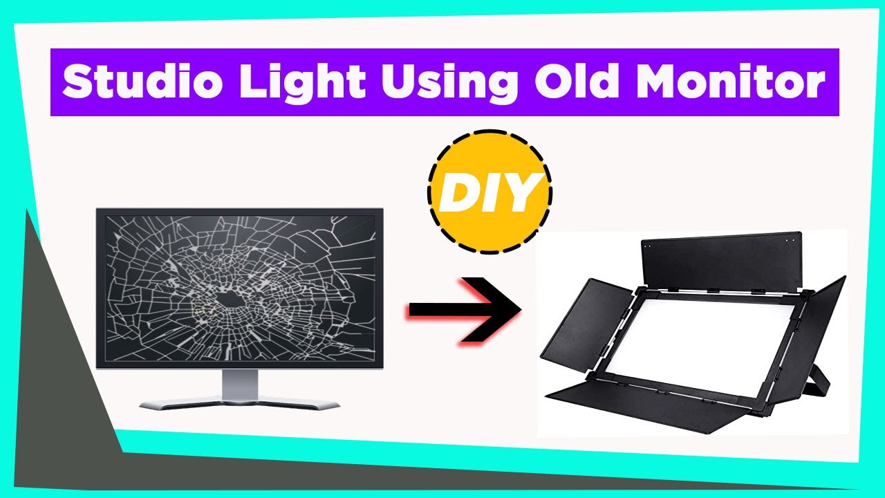 Studio Light Using Old Monitor | Cheap Way to make Studio Fill Light ...
