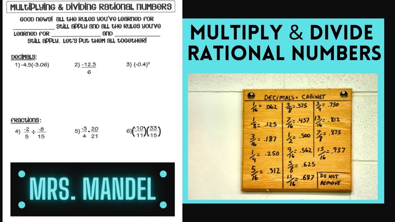 Multiply and Divide rational Numbers NEW - YouTube