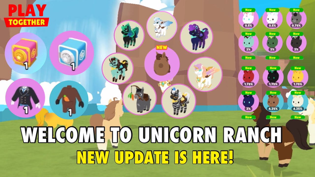 🦄 WELCOME TO UNICORN RANCH! NEW UPDATE IS HERE! #playtogether #haegin ...