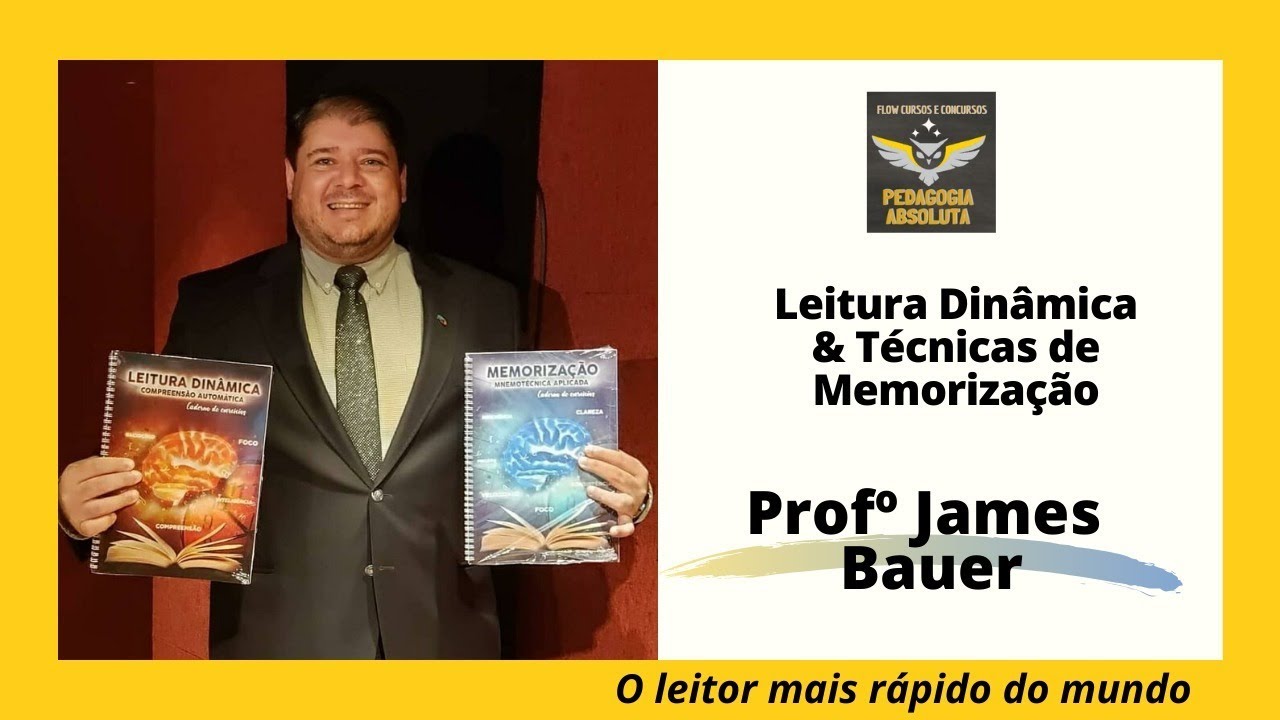 Leitura Dinâmica e Técnicas de Memorização - James Bauer - YouTube