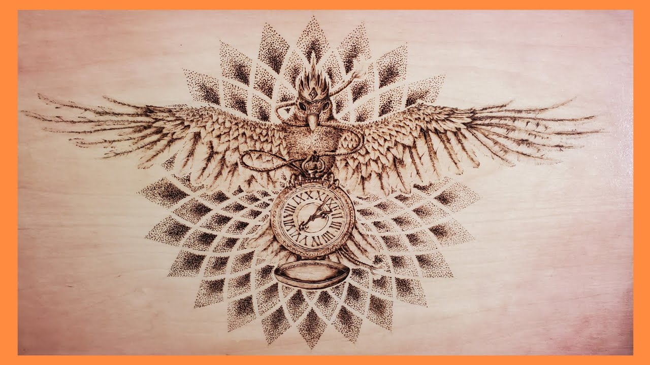 Pyrography/Woodburning Timelapse! - YouTube