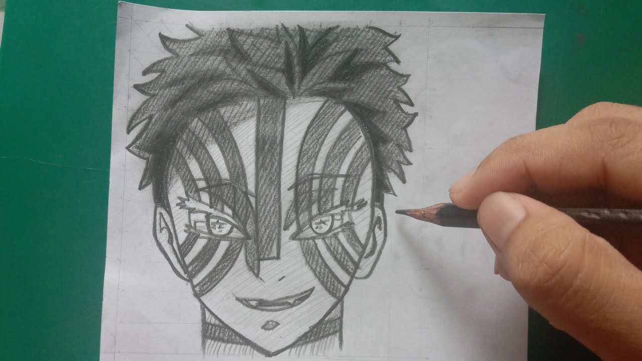 How to draw Akaza / Drawing Akaza / Anime drawing / Demon Slayer ...