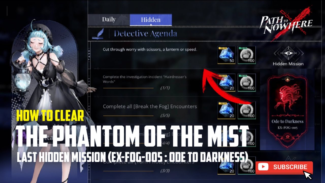 Path To Nowhere The Phantom Of Mist Last Hidden Mission EX-FOG-005 Easy Clear Guide - YouTube