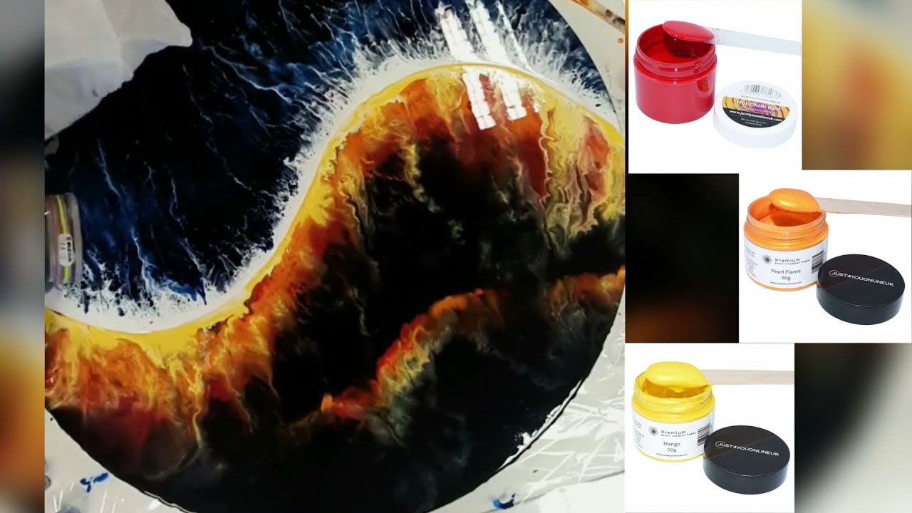 Ocean Resin Art - How to create the Fire / Lava Effect in Epoxy Resin ...