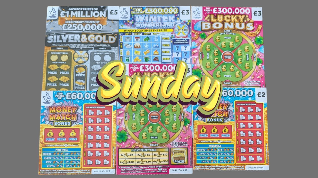 Sunday Selection. Scratch Cards from UK National Lottery. - YouTube