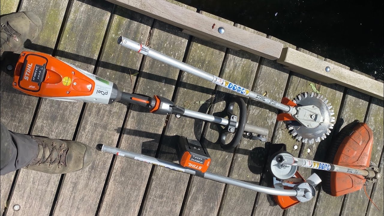 Stihl KMA135R battery combi-system with AP500s, RG-KM rotary scissors ...