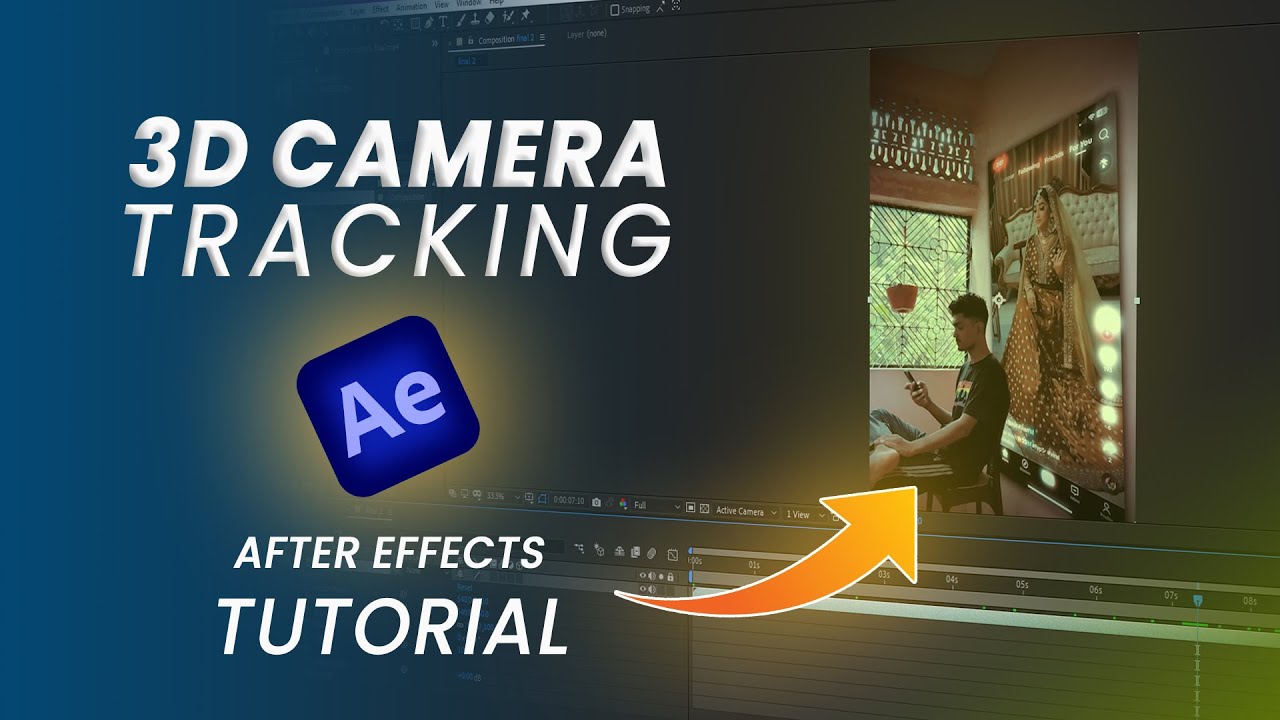 3D CAMERA TRACKING in After Effects | Make Floating Video | Bangla Tutorial | Khan Saheb Editz ...
