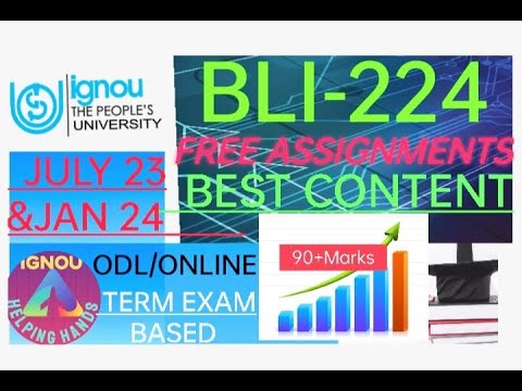 BLI 224 SOLVED ASSIGNMENT 2023-24 #BLI 224 IGNOU ASSIGNMENT JULY 23 JAN ...