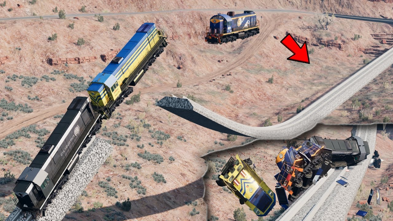 🔴Trains Accident Derailment #26 | BeamNG.drive - YouTube