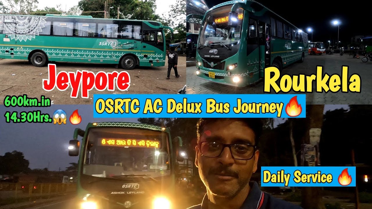 Jeypore To Rourkela OSRTC AC Delux Bus Journey🔥| Jeypore To Rourkela ...
