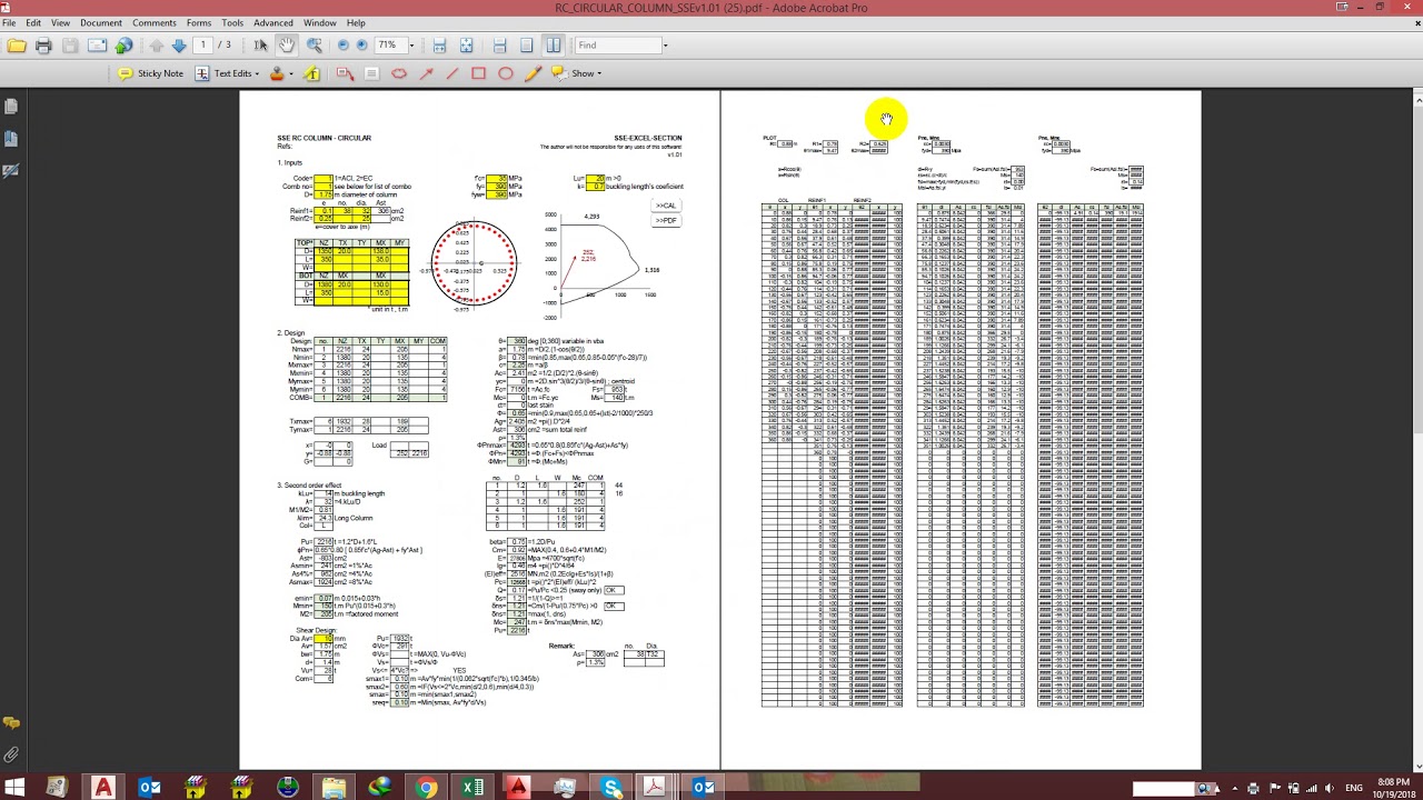 SSE RC COLUMN CIR EXCEL - YouTube