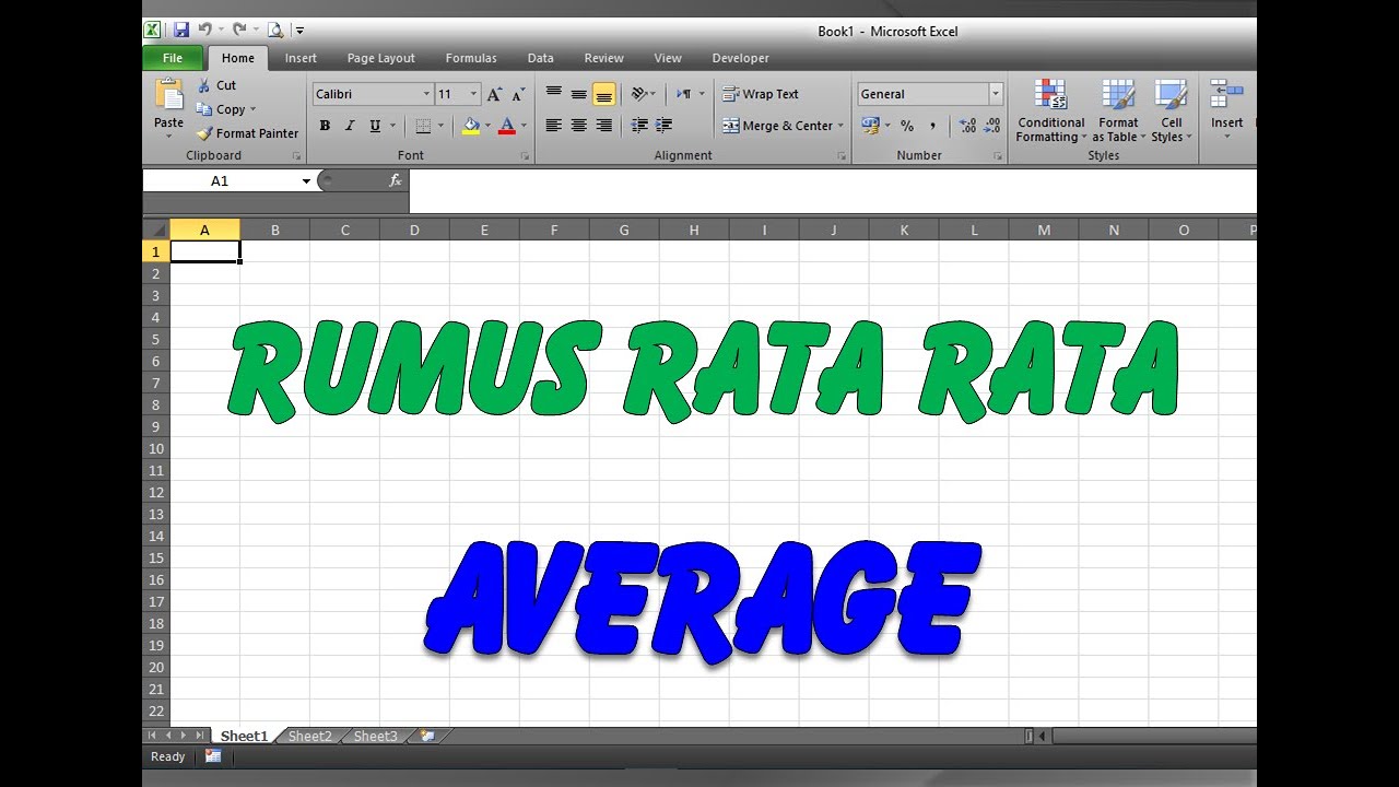 Rumus Rata Rata Excel - YouTube