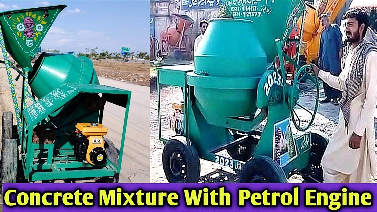 Concrete Mixer Machine With Petrol Engine Robin Engine | 180KG Mixer # ...