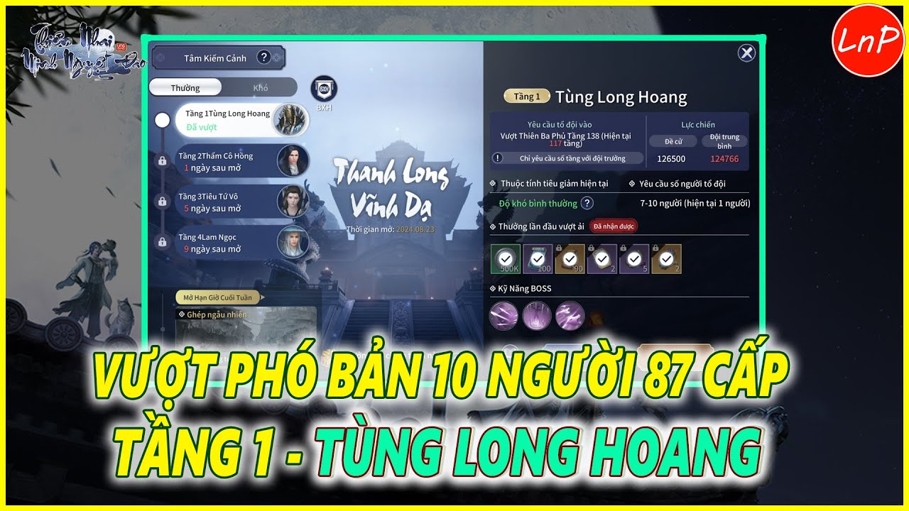 TNMND - HƯỚNG DẪN ĐÁNH BOSS TẦNG 1 PHÓ BẢN 10 NGƯỜI - 87 CẤP @LnPTV ...