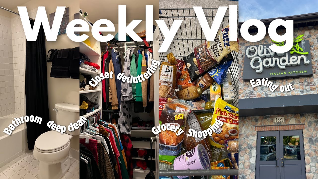Weekly Vlog: Deep Cleaning, Closet Clean Out, Dining Out, Grocery Haul ...