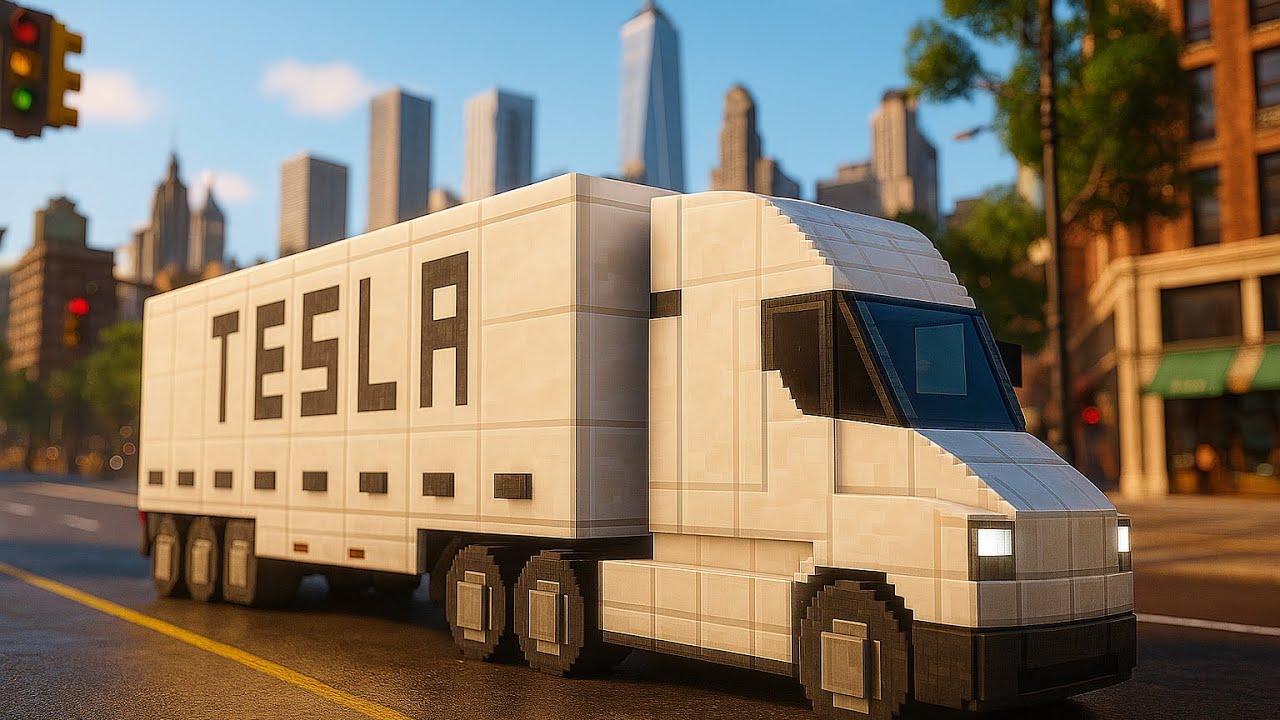 Minecraft Tesla Semi Truck Tutorial 🚚⚡ | Einfacher & realistischer Bau ...