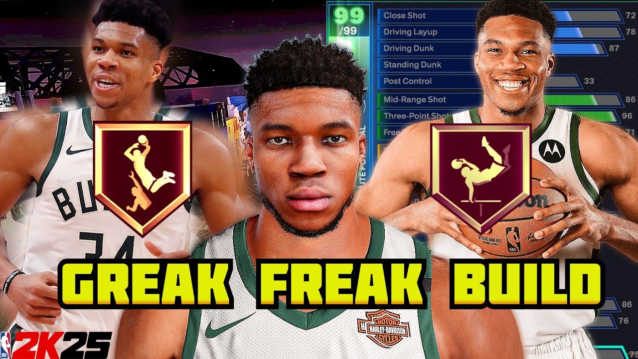 Giannis Antetokounmpo ''Greek Freak'' Build is UNWORLDY! NBA 2K25 99 ...