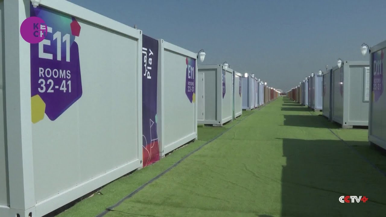 Qatar houses World Cup fans with renovated container houses - YouTube