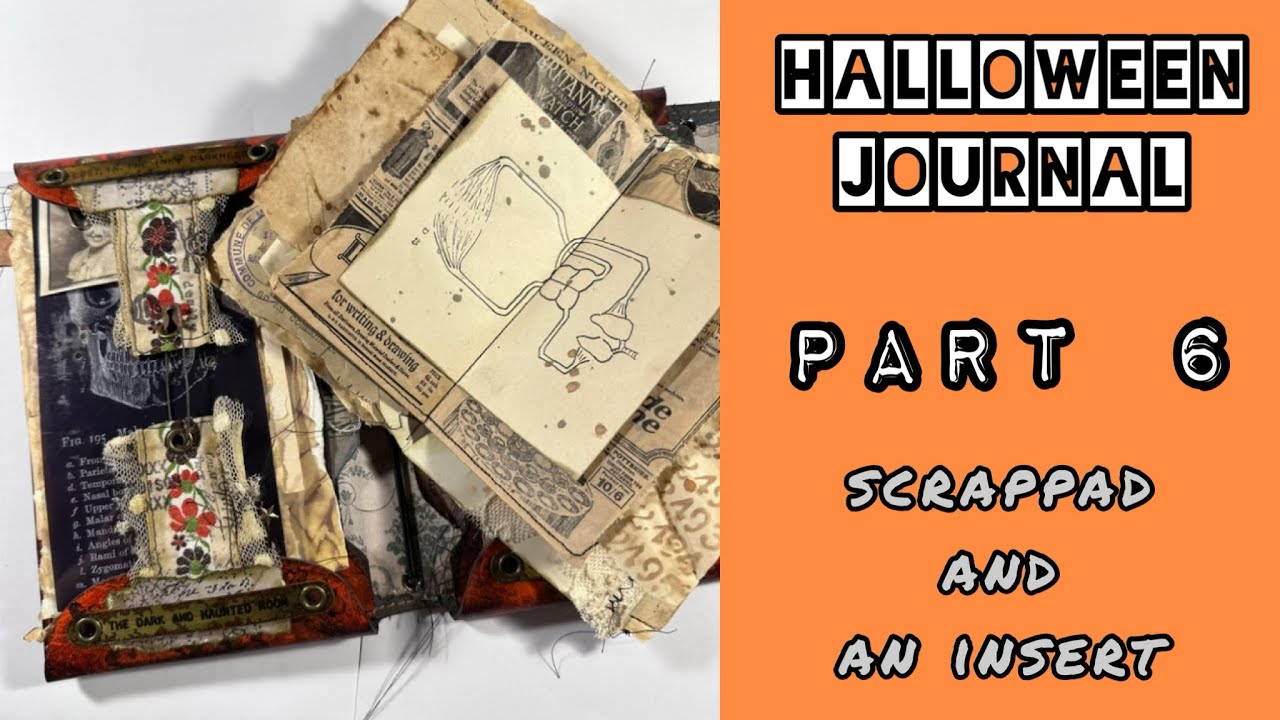 Halloween journal part 6: scrappad and an insert #journal #junkjournal ...