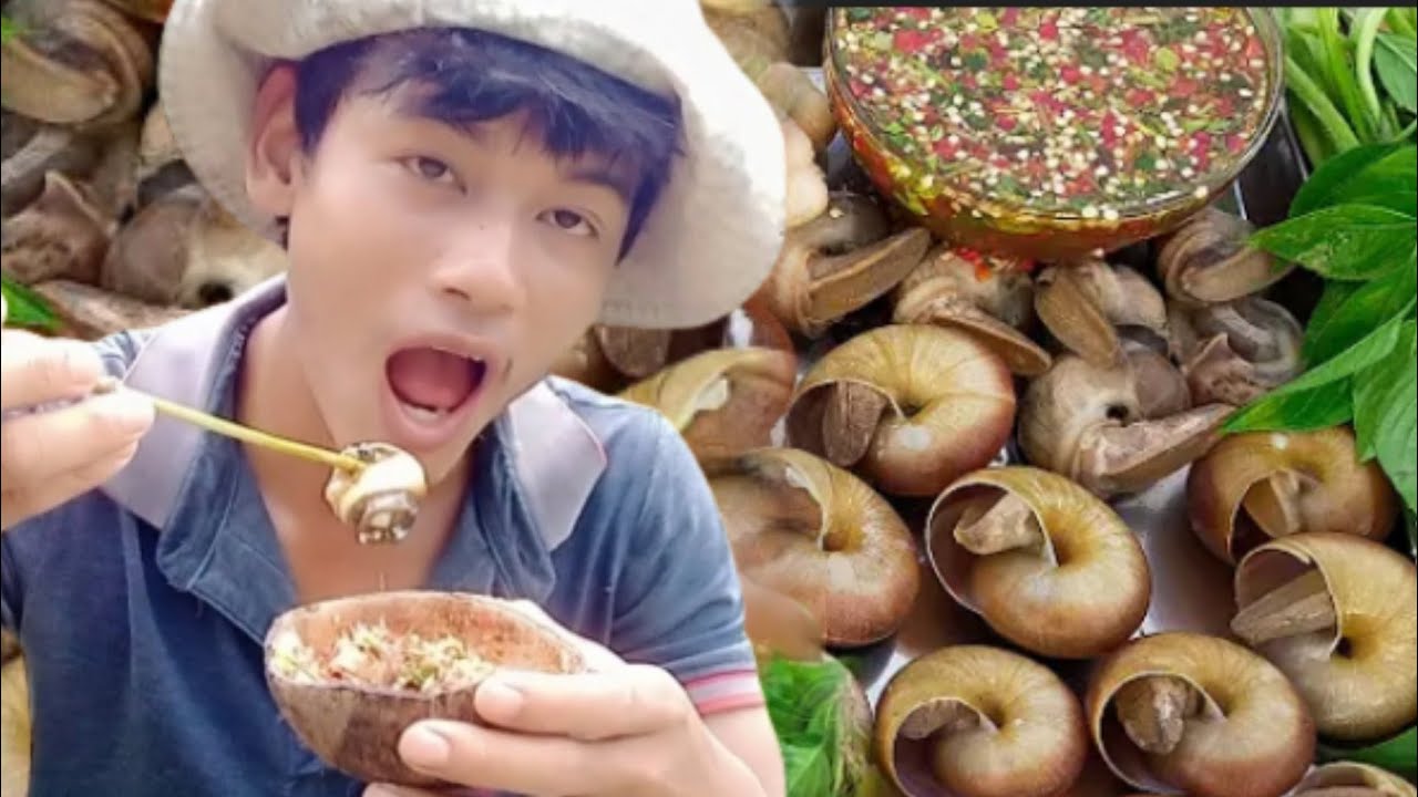 Cooking rice snails with Koh Kong fish sauce - YouTube