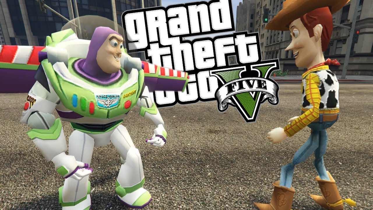GTA 5 Mods - TOY STORY "BUZZ LIGHTYEAR" VS "WOODY" MOD (GTA 5 PC Mods ...