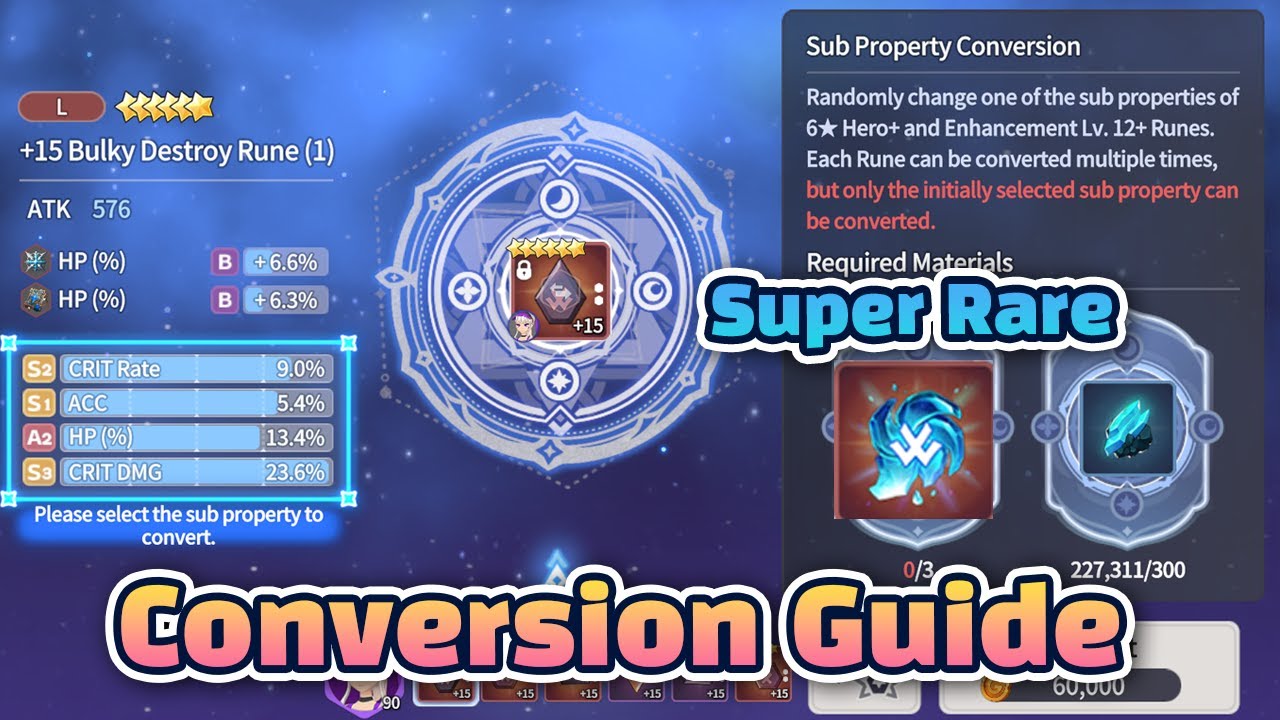Perfect Guide of Rune Conversion Stone [Summoners War Chronicles] - YouTube
