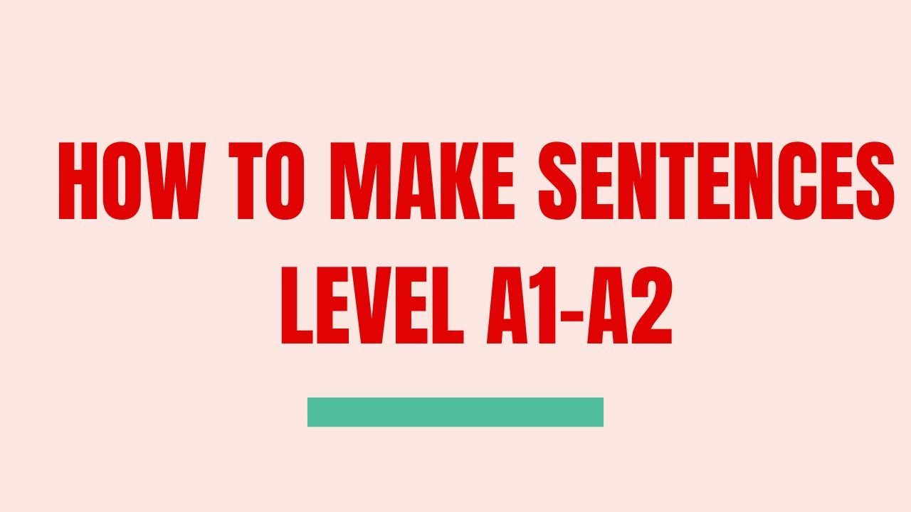 Intensive English Level A1- A2 Course for beginners | How to make ...