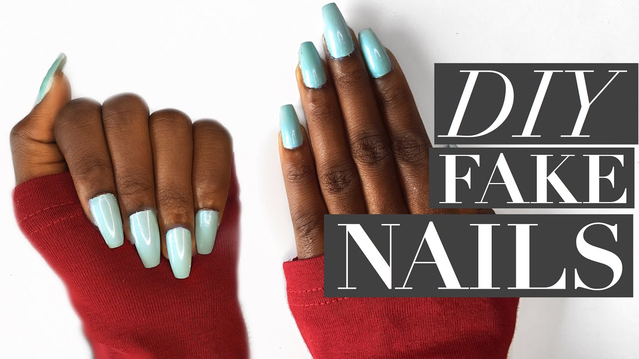 HOW TO DO FAKE NAILS AT HOME | DIY FAKE NAILS *super easy and cheap ...
