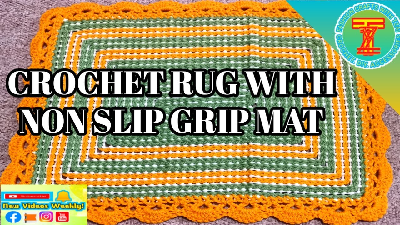 How to crochet Doormat with Non-Slip Grip Mat | Fashion crafts with ...