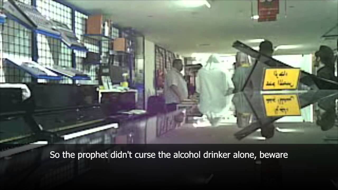 The religious police debating with salesmen in a music store - YouTube