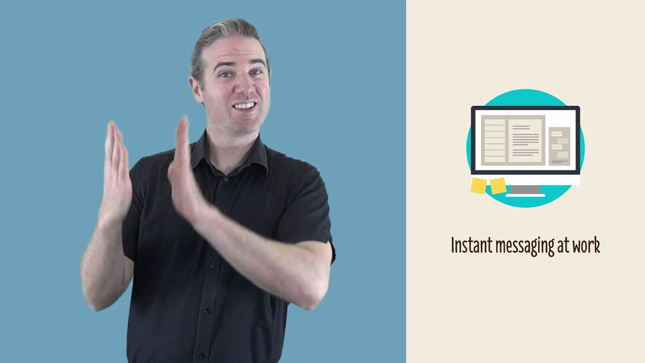Instant Messaging at work (Auslan with captions) - YouTube