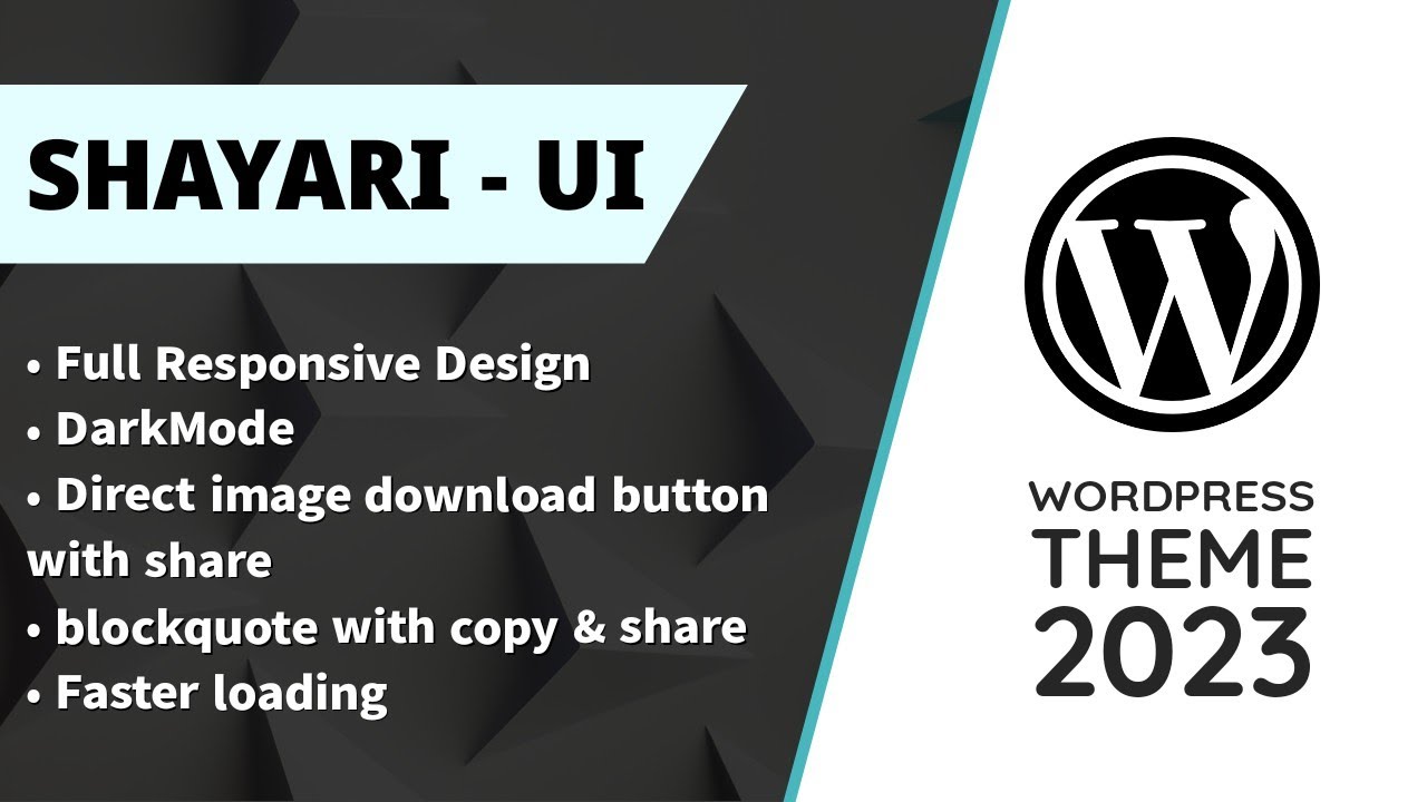 SHAYARI UI - WORDPRESS THEME 🔥 BEST THEME FOR SHAYARI, QUOTES, POETRY ...