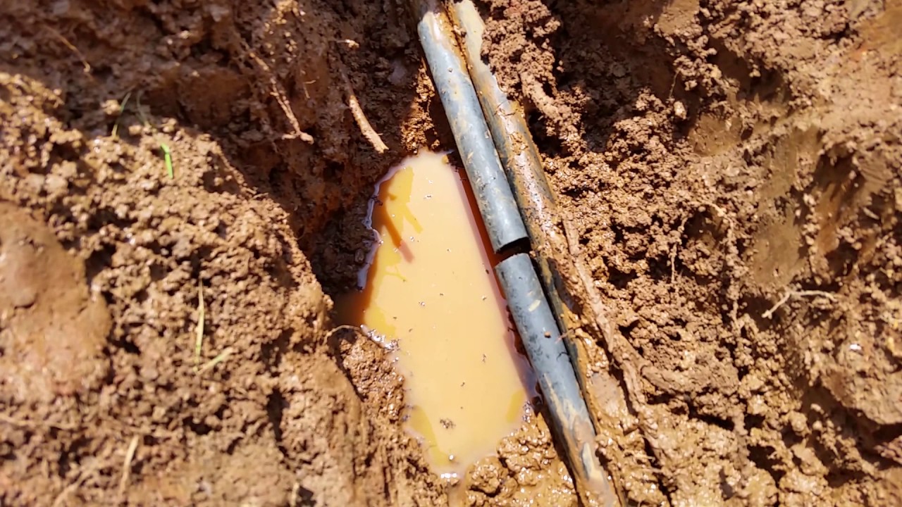 DIY Landlord main water line busted water spewing like a fountain in ...