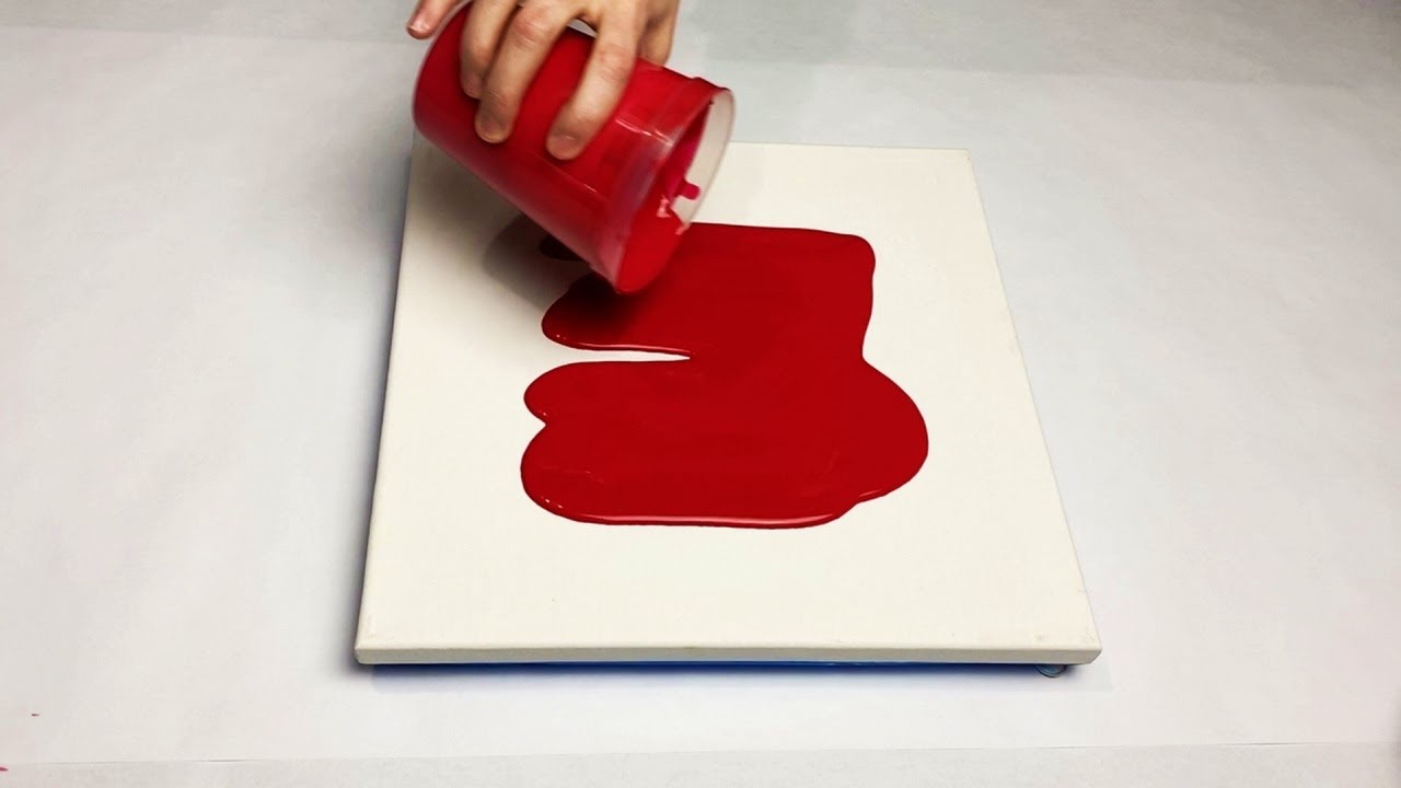 All things RED! RED Acrylic Pour Painting ideas/ Red Abstract Art - YouTube