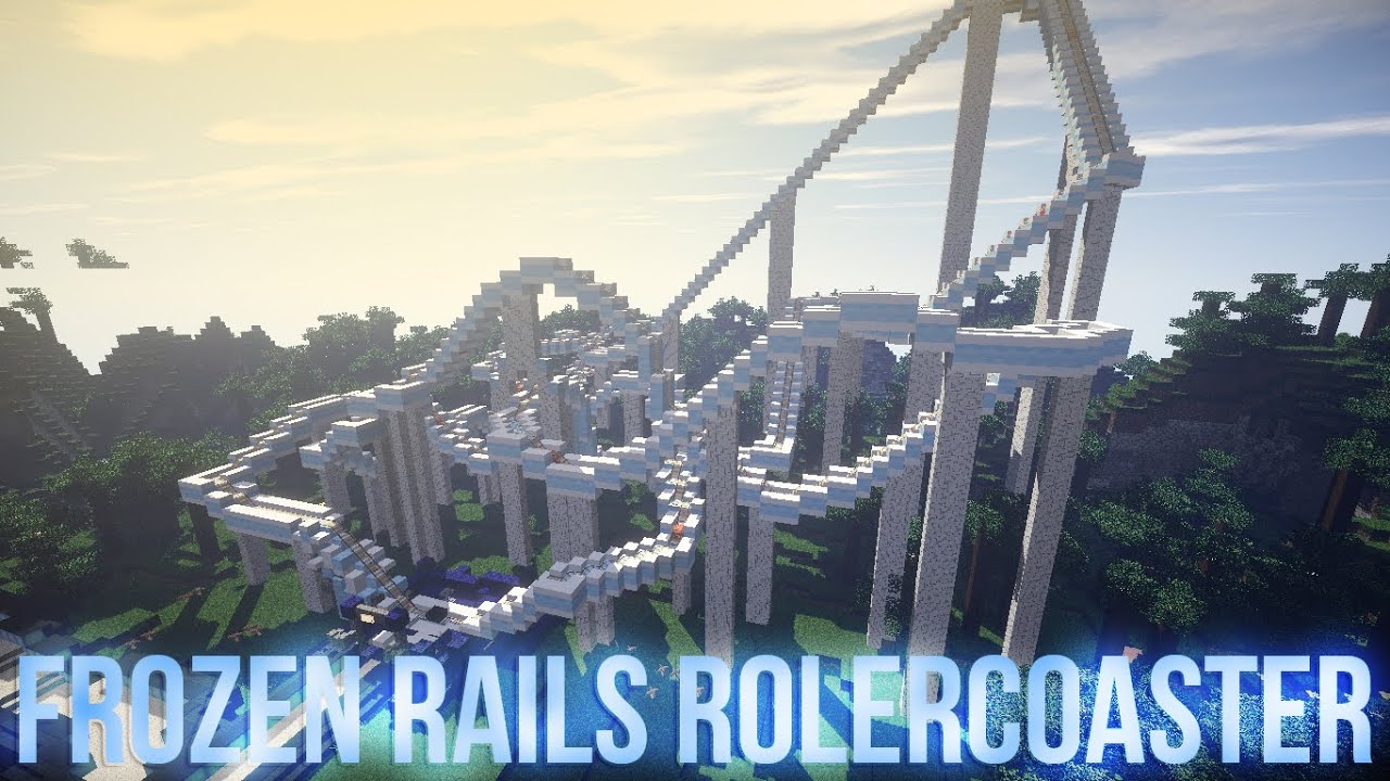 Minecraft - Frozen Rails RollerCoaster - YouTube