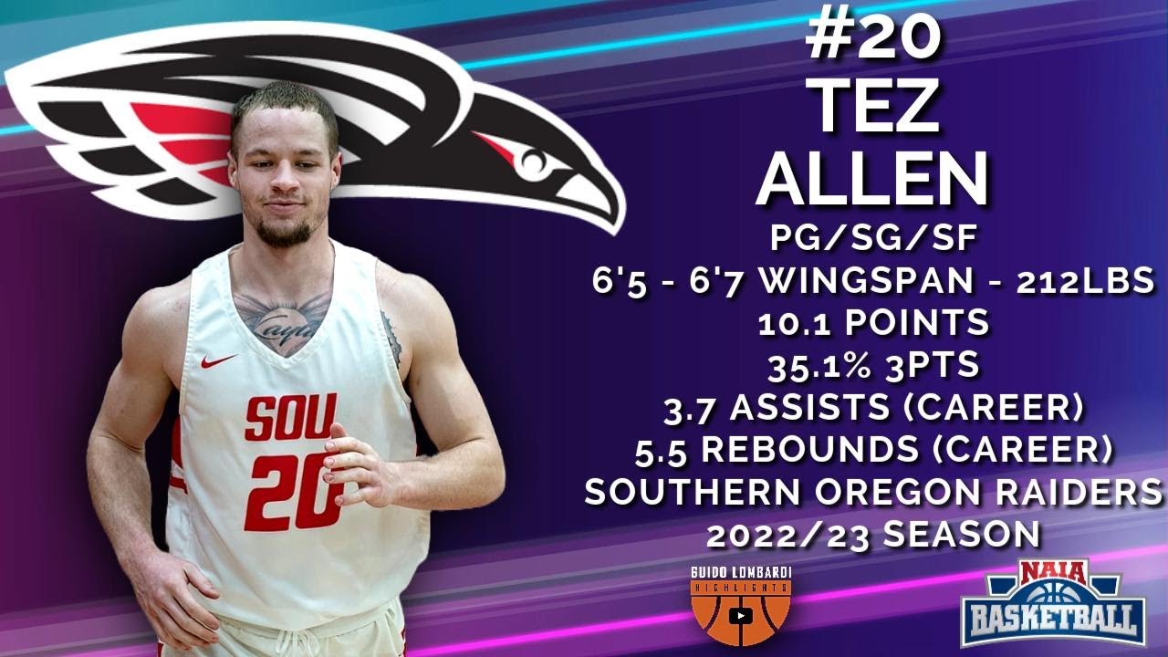 Tez Allen - Southern Oregon Raiders Highlights 2022/23 - YouTube