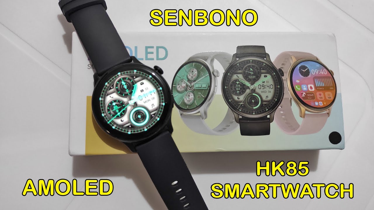 Senbono HK85 Smartwatch Amoled Unboxing Review Español - YouTube