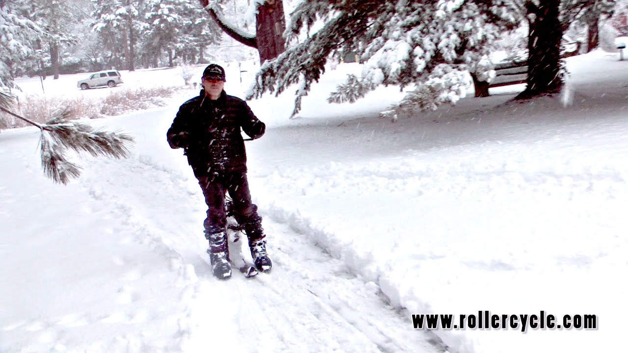 Roller Cycle Tracker (Full Video) Motorized Rear Propulsion for Skis ...