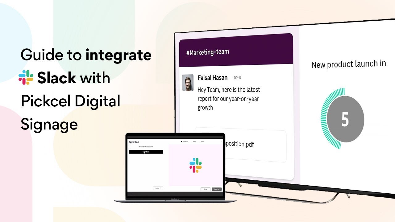 How to integrate Slack with Pickcel Digital Signage - YouTube