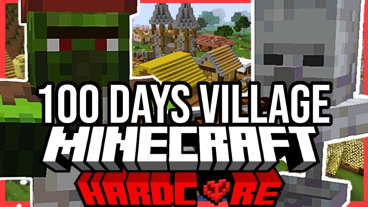I Survived 100 days building a VILLAGE in MINECRAFT - YouTube