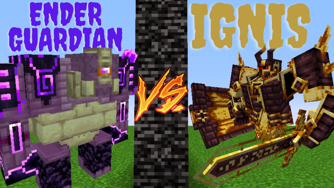 ENDER GUARDIAN VS IGNIS Minecraft Mob Battle - YouTube