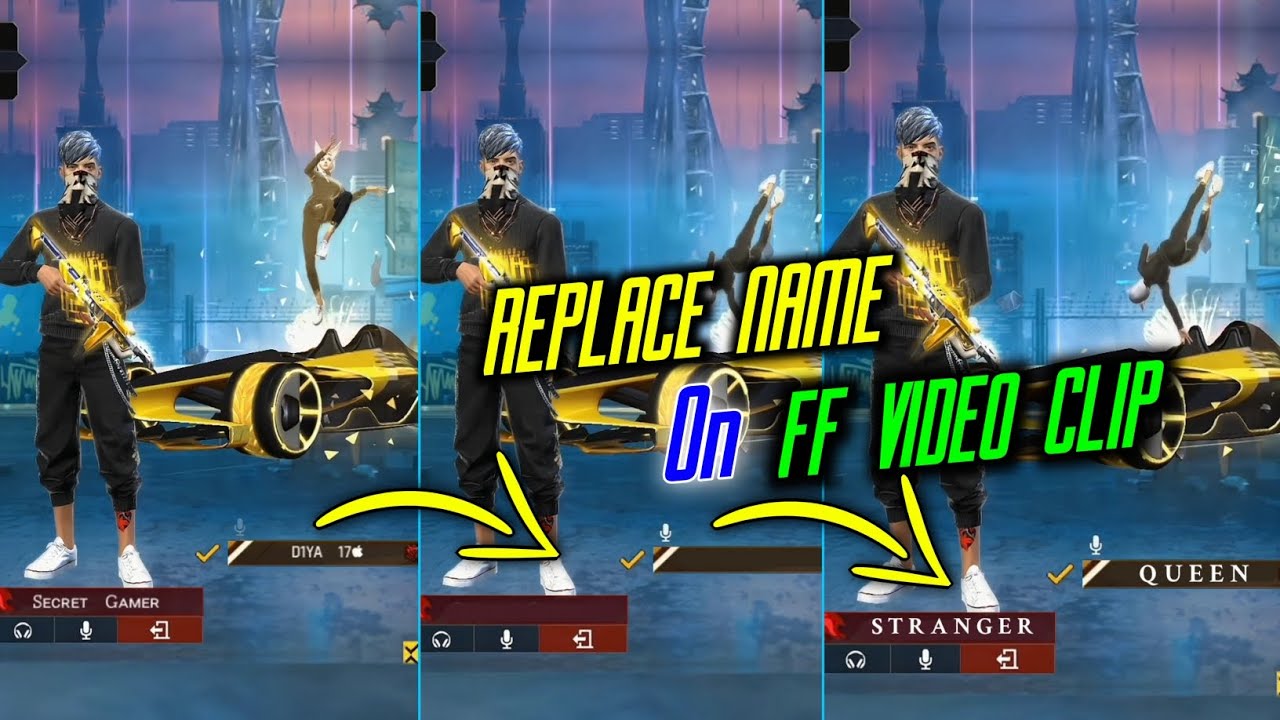Replace Name On Your Freefire Video Clip | how to write name on ff duo ...