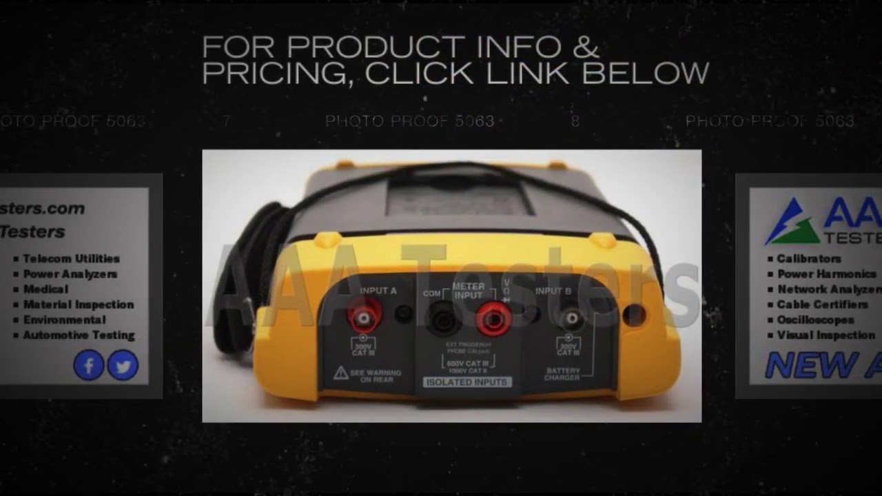 Fluke 199C ScopeMeter 200 MHz Color Oscilloscope - YouTube
